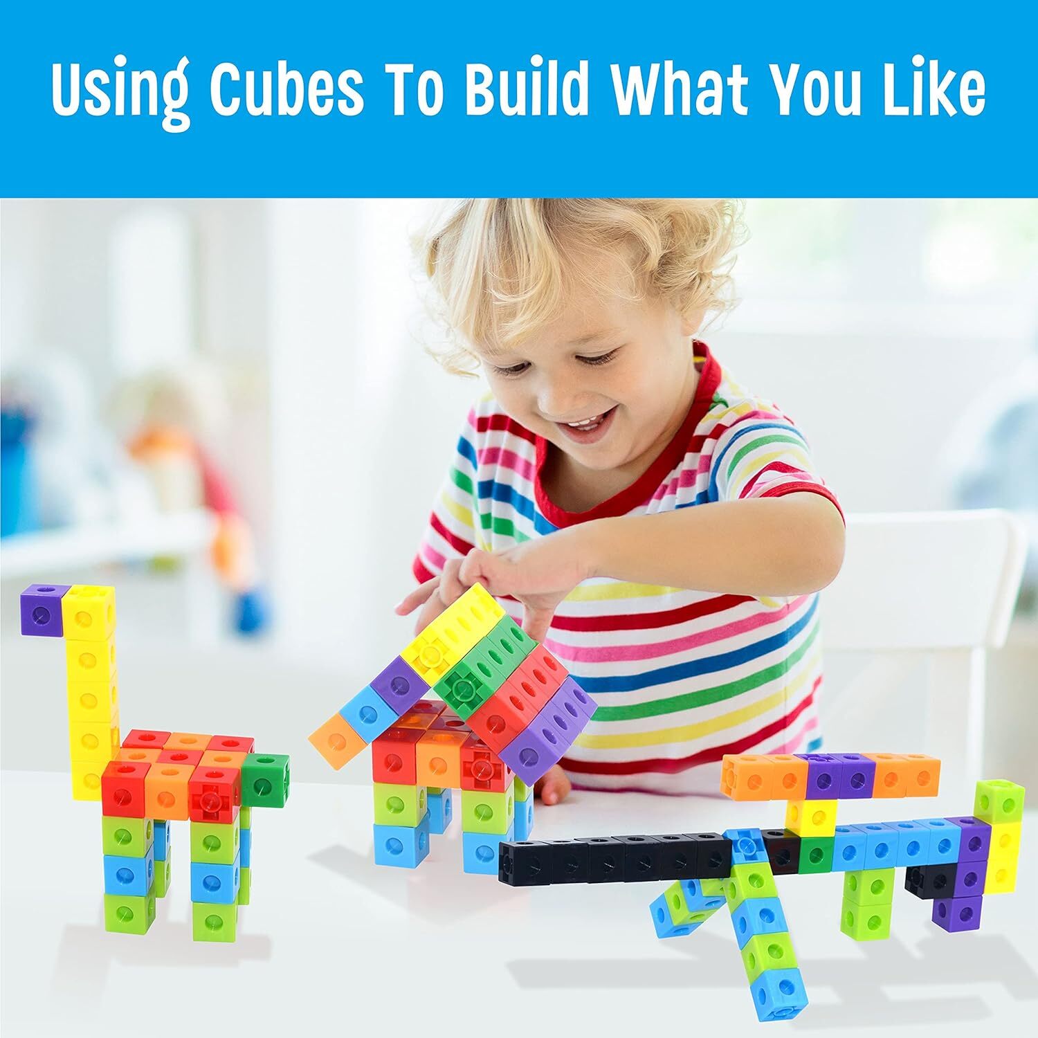 Math Linking Cubes, Math Cubes Manipulatives with Activity Cards ...