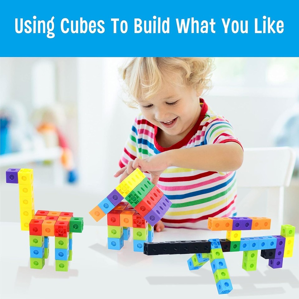 Math Linking Cubes, Math Cubes Manipulatives with Activity Cards ...
