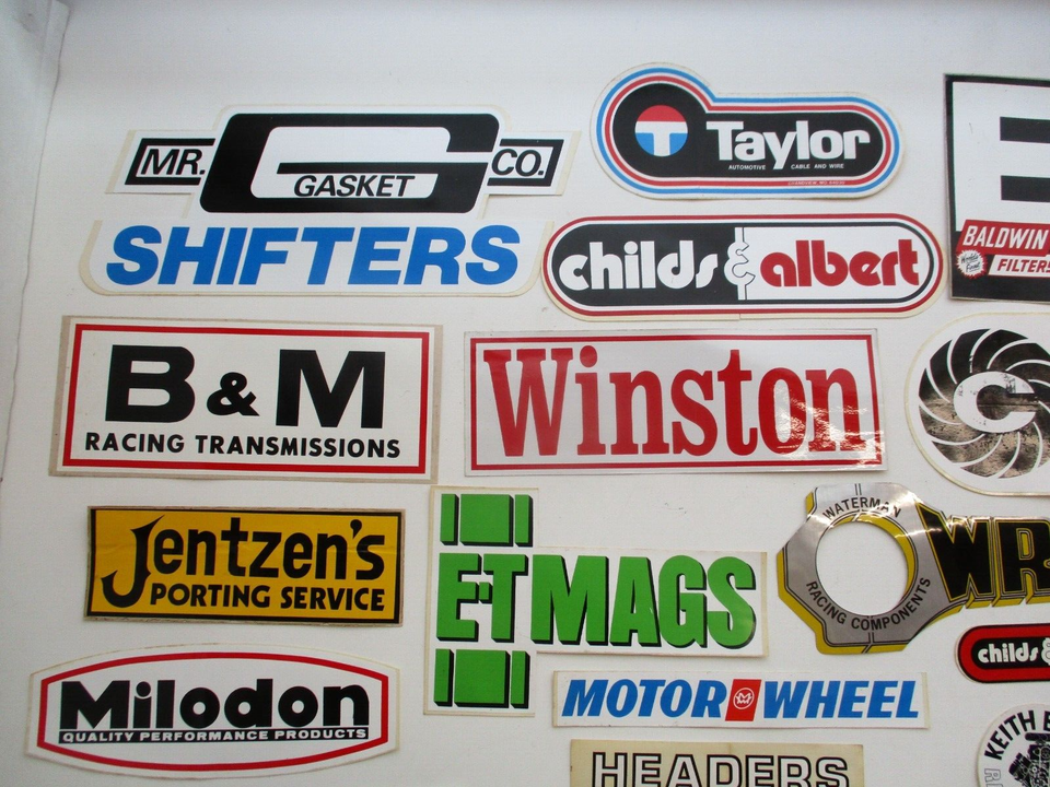 24 Car Racing Stickers Decals Vintage 60s-70s NHRA Drag Racers ...