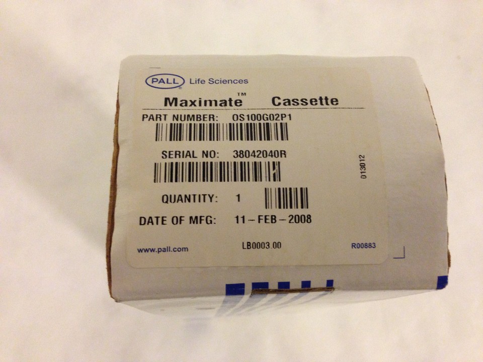 Pall Life Sciences Maximate Cassette Part#OS100G02P1 | eBay