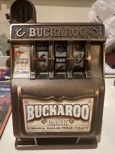 Vintage BUCKAROO BANK Las Vegas Bank Slot Machine Toy Collectible | eBay