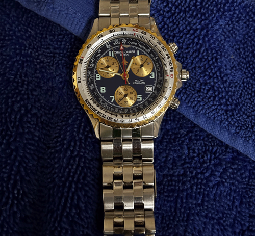 Vintage Chase-Durer Falcon Command men's watch, deep blue face | eBay