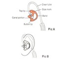2 Left Medium Flesh Flexible SEMI Custom Ear Mold Insert Rubber Gel ...