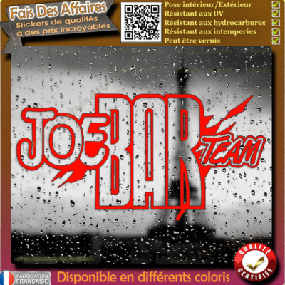 Sticker autocollant joe bar team decal bande dessinée | eBay