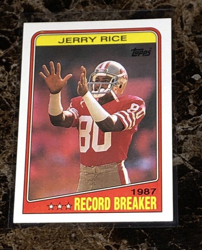 1988 Topps Jerry Rice 1987 Record Breaker Card 6 Mint Condition Goat