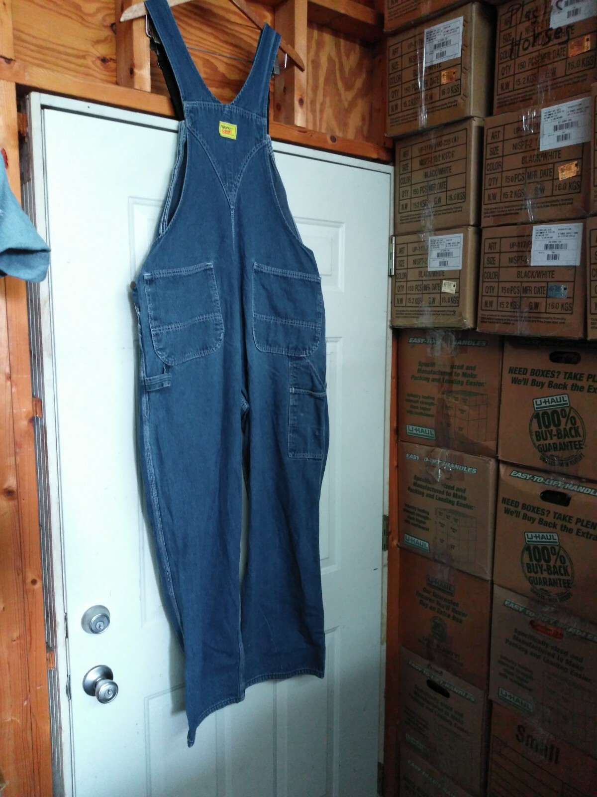 Work N Sport Men's Blue Denim Work Farmer Carpenter Bib Overalls 40 x ...