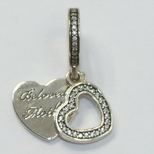 New Authentic Pandora Charm Beloved Mother Sterling Silver Dangle ...
