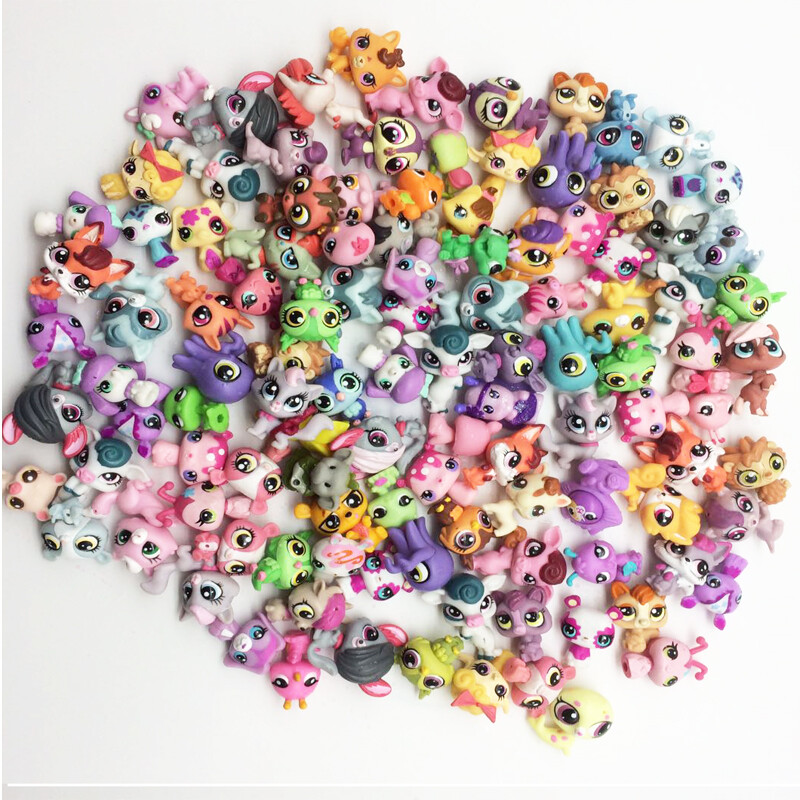Random Lot 10X 1" Original Littlest Pet Shop Mini LPS Cute Animals ...