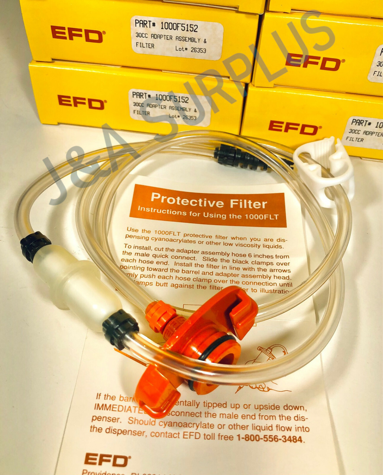 *PROMO* LOT of 10 EFD 1000F5152 30cc Adapter Assy w/ Filter (Nordson ...