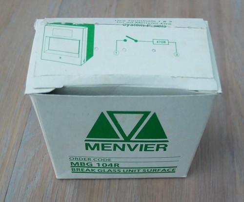 Menvier MBG 104R Break Glass Unit – Surface Mount Red Plastic Fire ...
