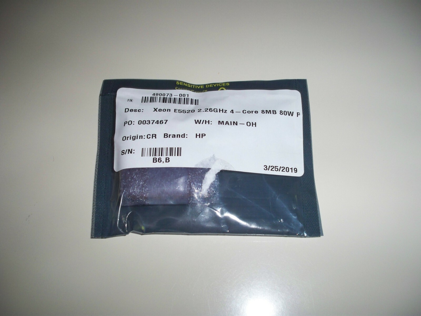 HP Intel Xeon E5520 2.6GHz Quad-Core (490073-001) Processor for sale online | eBay
