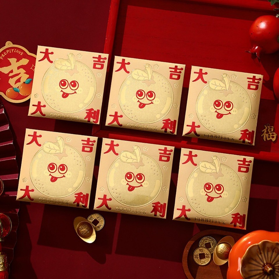 6Pcs Snack Year Red Envelope CNY Chinese New Year Packet Envelopes ...