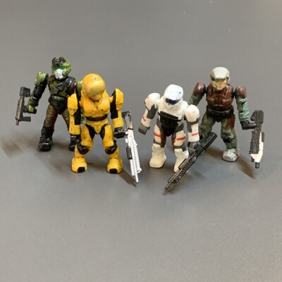 LOT 4 PCS Halo Mega Bloks Construx ODST UNSC Series Figures & 4 Guns | eBay