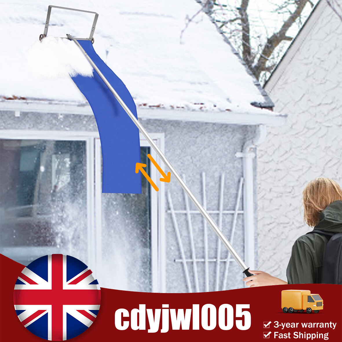 Snow Roof Rake With Wheels The Avalanche! Snow Roof Rake Deluxe 20