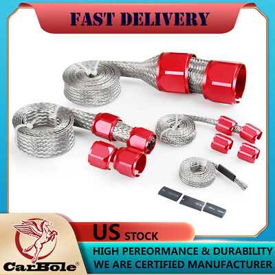 Radiator Hose Sleeving Stainless Steel Braided Dress-Up Hose Cover Kit ...