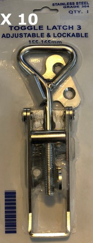 10 X Toggle Latch Stainless Steel Lockable Over Centre For Toolbox ...