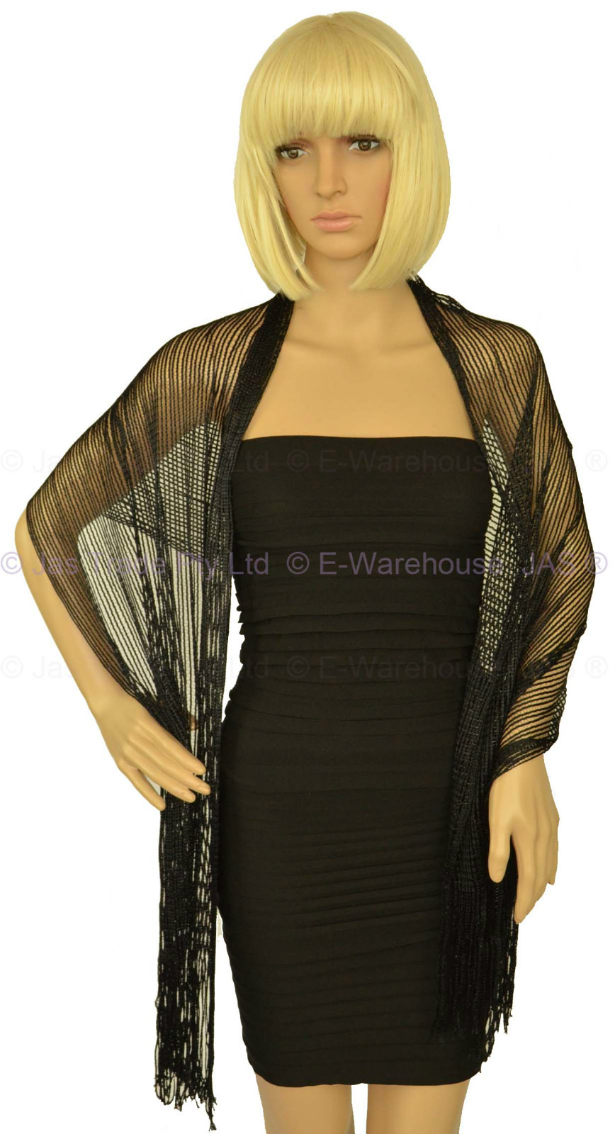 Party Wedding Prom Formal Evening Oblong Glitter Shinny Wrap Shrug ...