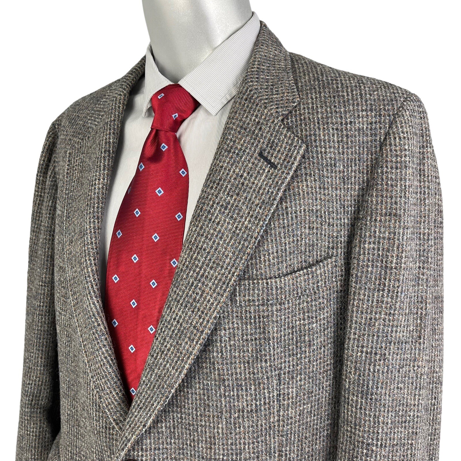 Vintage Harris Tweed Scottish Wool Blazer Coat Mens 4… - Gem