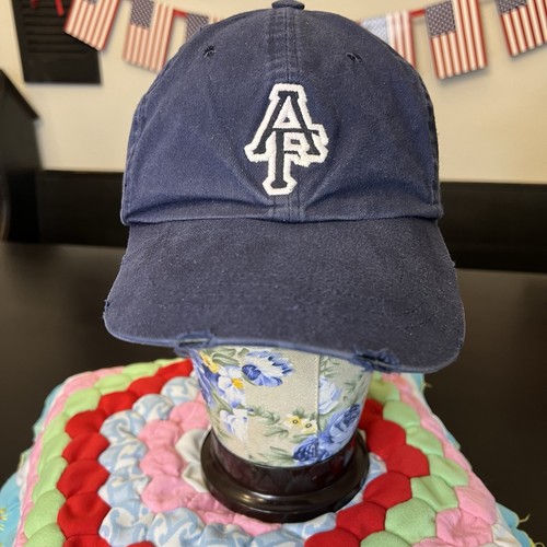 Abercrombie & Fitch Navy Blue AF Embroidered Distressed Preppy Baseball ...