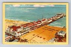 Atlantic City NJ-New Jersey, Aerial Famous Steel Pier, Vintage c1950 ...