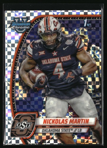 Nickolas Martin 2024 Bowman University Chrome Oklahoma State Cowboys | eBay