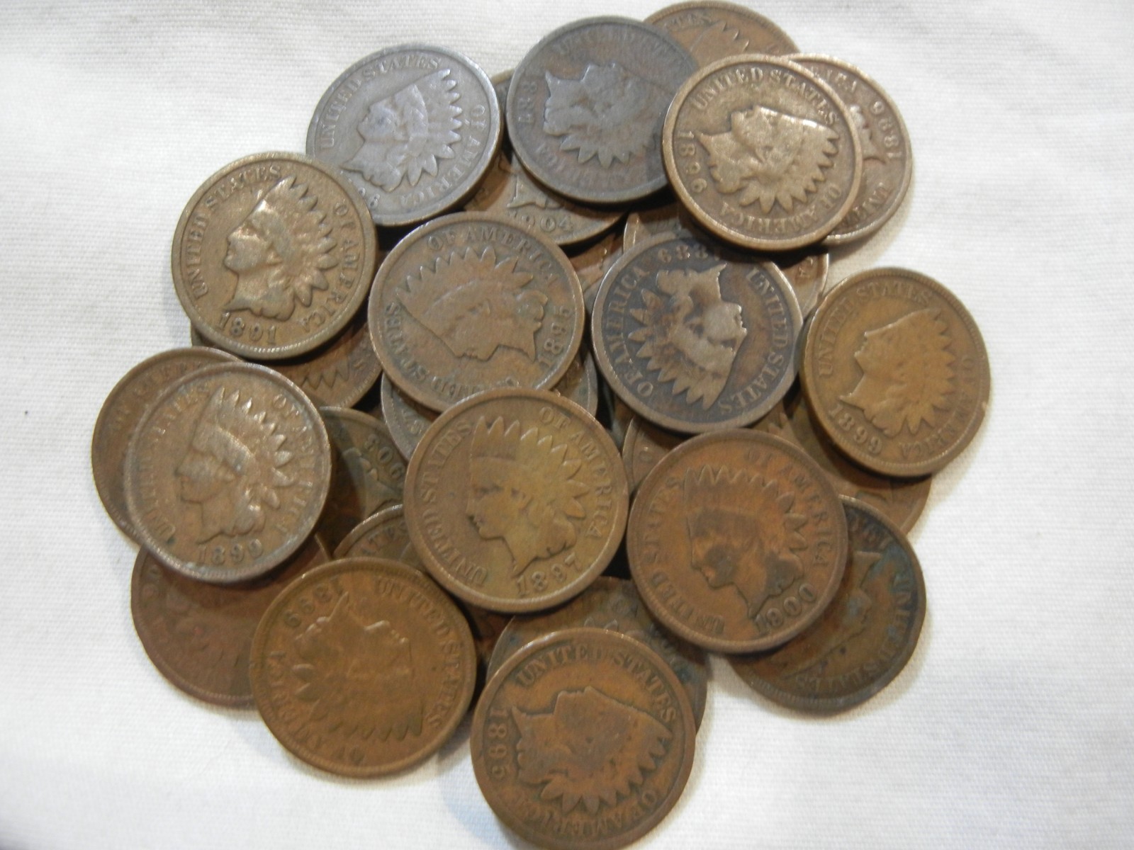 Lot 31 US Indian Head Cent Collection One Cent Coins | eBay