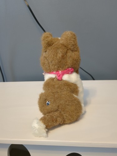 Nintendogs 2008 Brown & White Puppy Dog Plush 6” Pink Bandana Fast ...