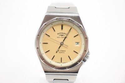 Mens Rotary Sea Captain Steel Watch Quartz Working Requires Service | eBay