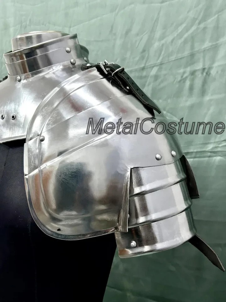 Medieval Steel Gorget And Pauldrons Set | Female Shoulder Armor , Tariff free | eBay