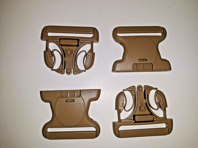 Lot of 2 Duraflex 2.25" Cop-Lok Tan Tactical Web Belt Buckle MILITARY ...