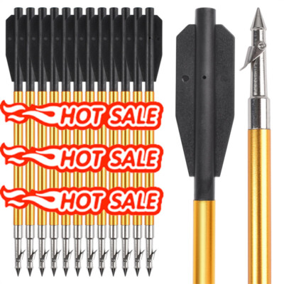 6-12 pcs 6.8in Aluminum Fish Hunting Arrows Fishing Bolts for Pistol ...