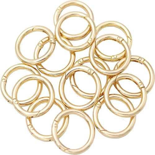 15pcs 35mm O Ring Clip Gold O Ring Keyrings Purse Hardware Shoulder Bag ...