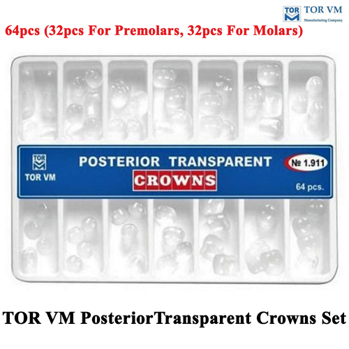 64pcs Dental TOR VM Posterior Transparent Forms For Temporary Crowns ...