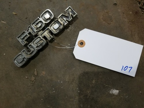 73-79 ford truck F150 Custom Badge Trim Emblem 107. | eBay