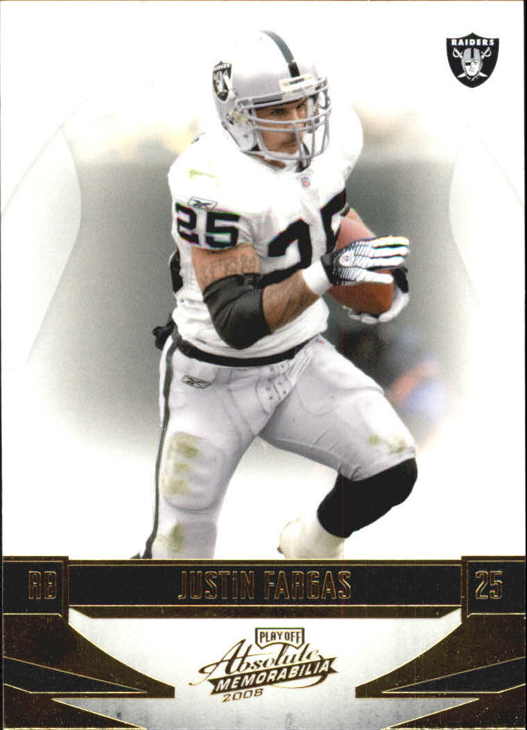 2008 Absolute Memorabilia Retail Raiders Football Card #106 Justin ...