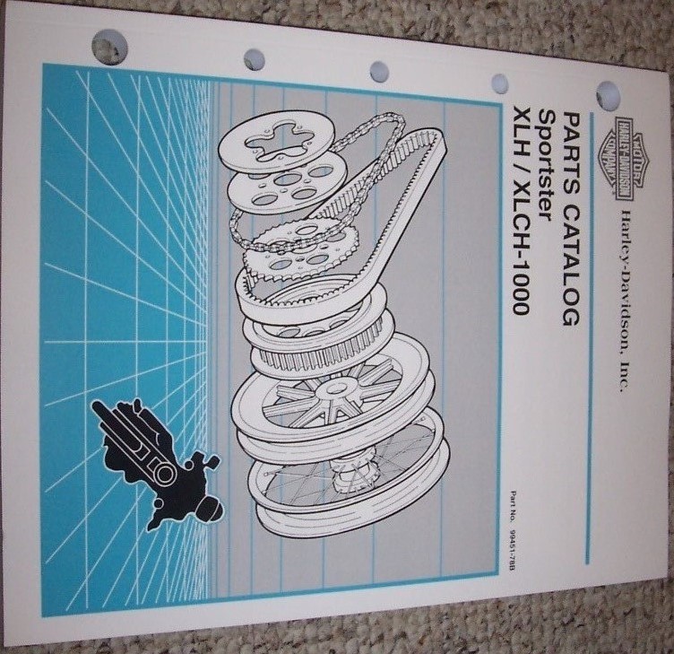 1967-1969 Harley Davidson Sportster XLCH XLH Ironhead Parts Catalog ...