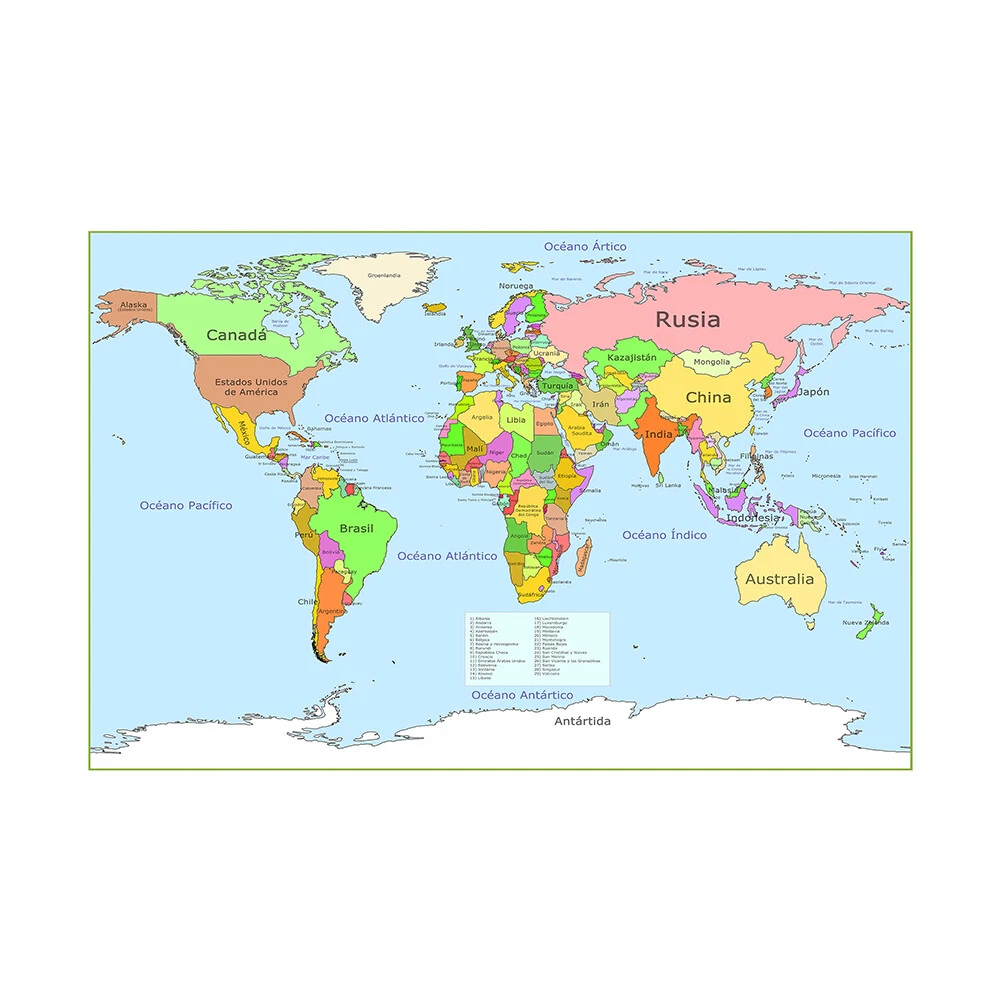 Spanish Language World Map
