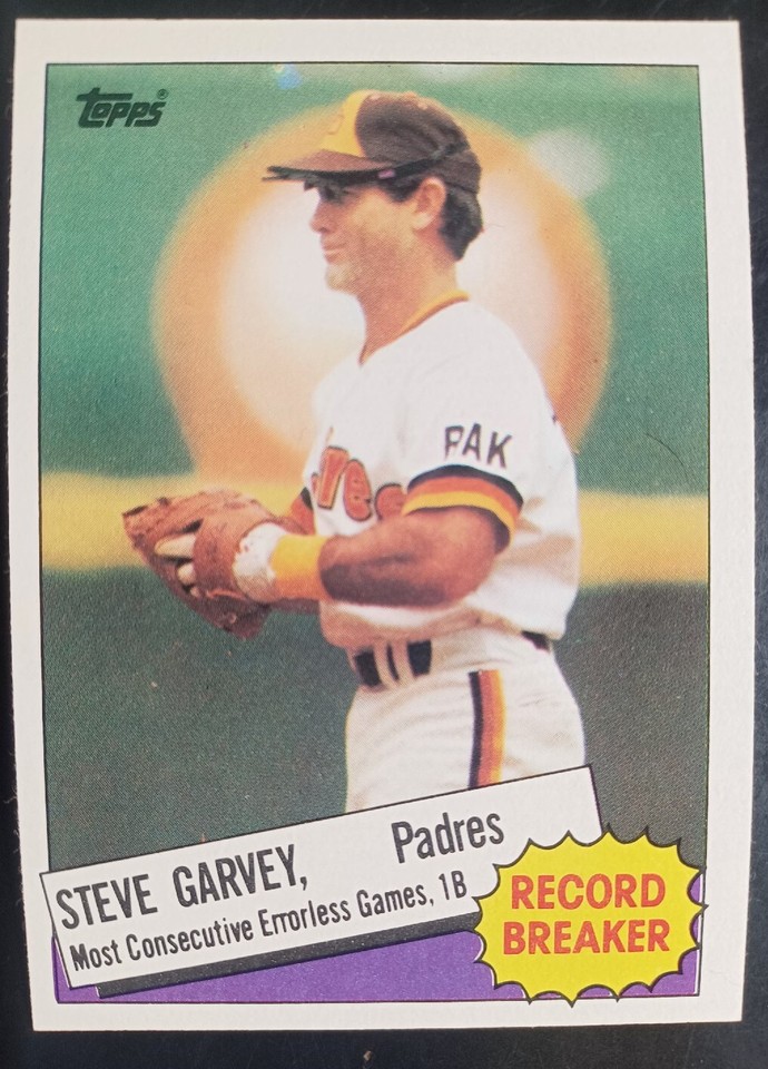 1985 TOPPS #2 SAN DIEG0 PADRES STEVE GARVEY [5] RECORD BREAKER NM/MT ...