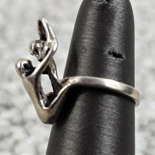 Vintage Kama Sutra Figural .925 Sterling Silver Band Ring 3.9g Size 4.5 ...