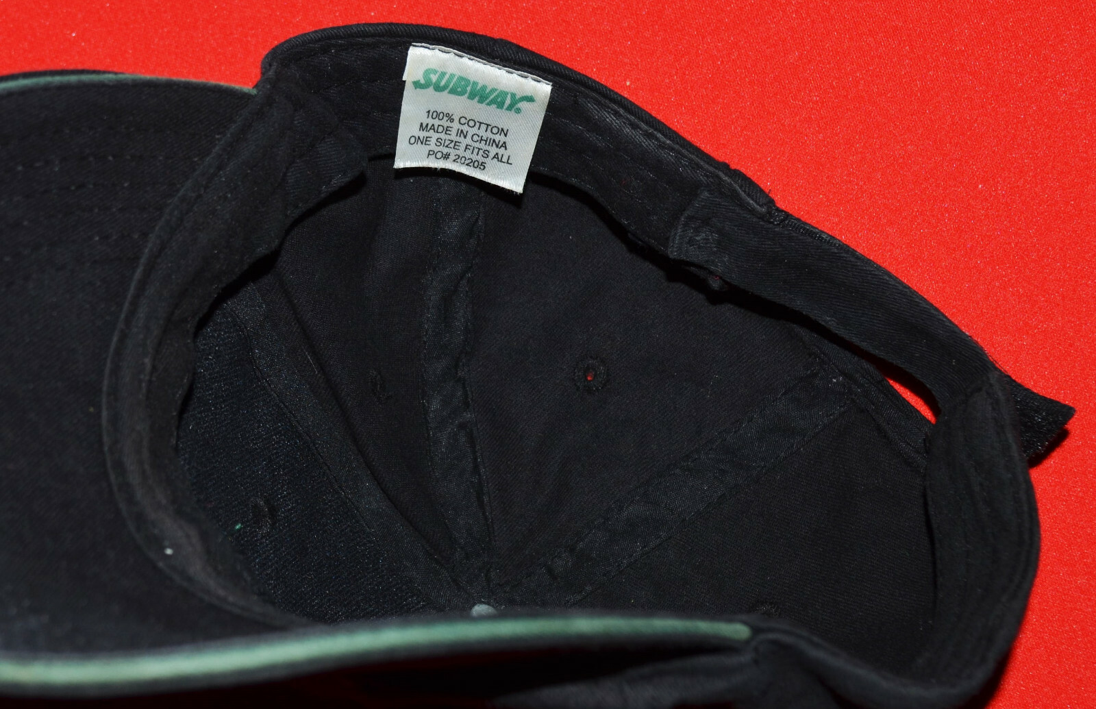 Subway Hat Cap Subway Sandwich Restaurant Employee Uniform Adjustable ...