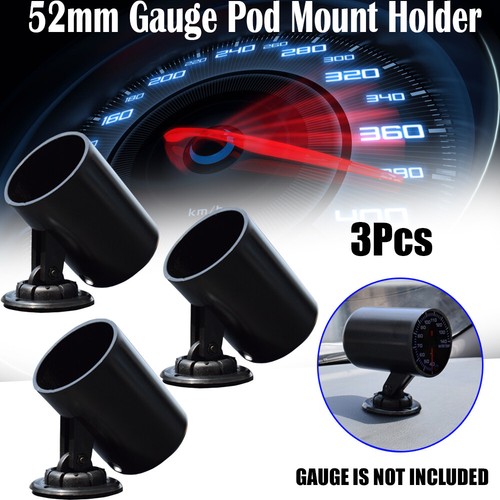 3x 52MM Universal Single Side Mount Gauge Holder Pod For Car Vehicle ...
