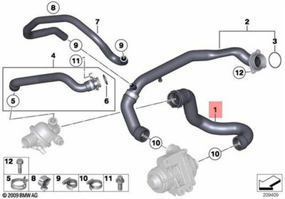 Genuine BMW E70N E71 SAC SUV Radiator Cooling Hose OEM 11537584543 | eBay