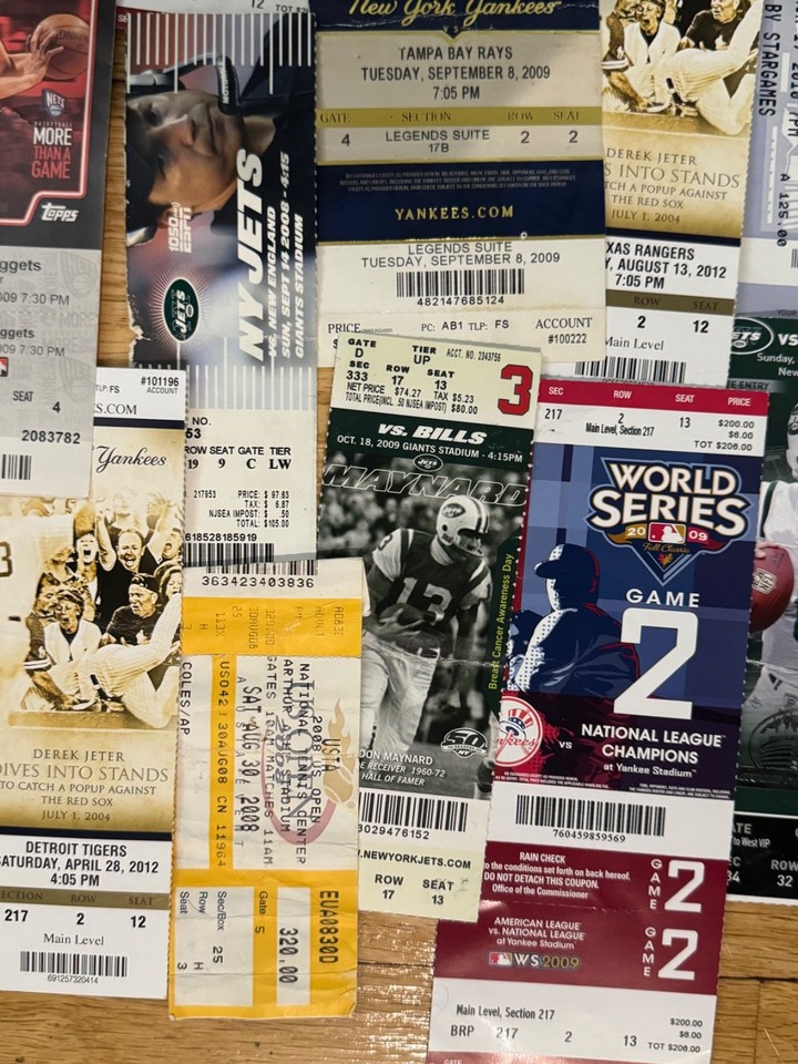 YANKEES BROOKLYN NETS JETS AND MORE TICKET STUB LOT | eBay