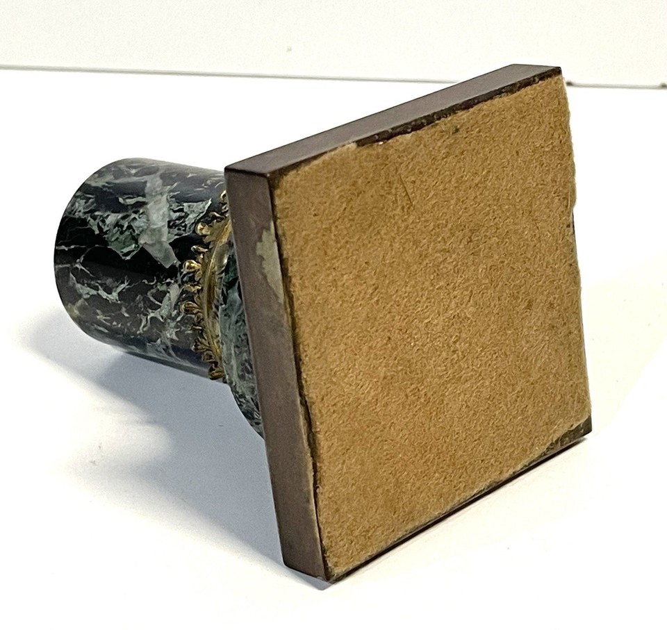 Antique Grand Tour Style Bronze & Marble Column Base For Small Statue ...