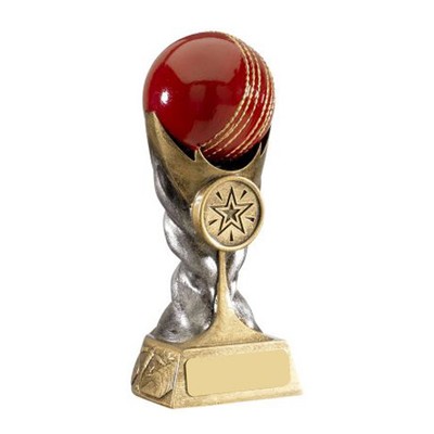 Fab Gold & Silver Cricket Trophy with Shiny Red Ball - FREE Engraving 2 ...
