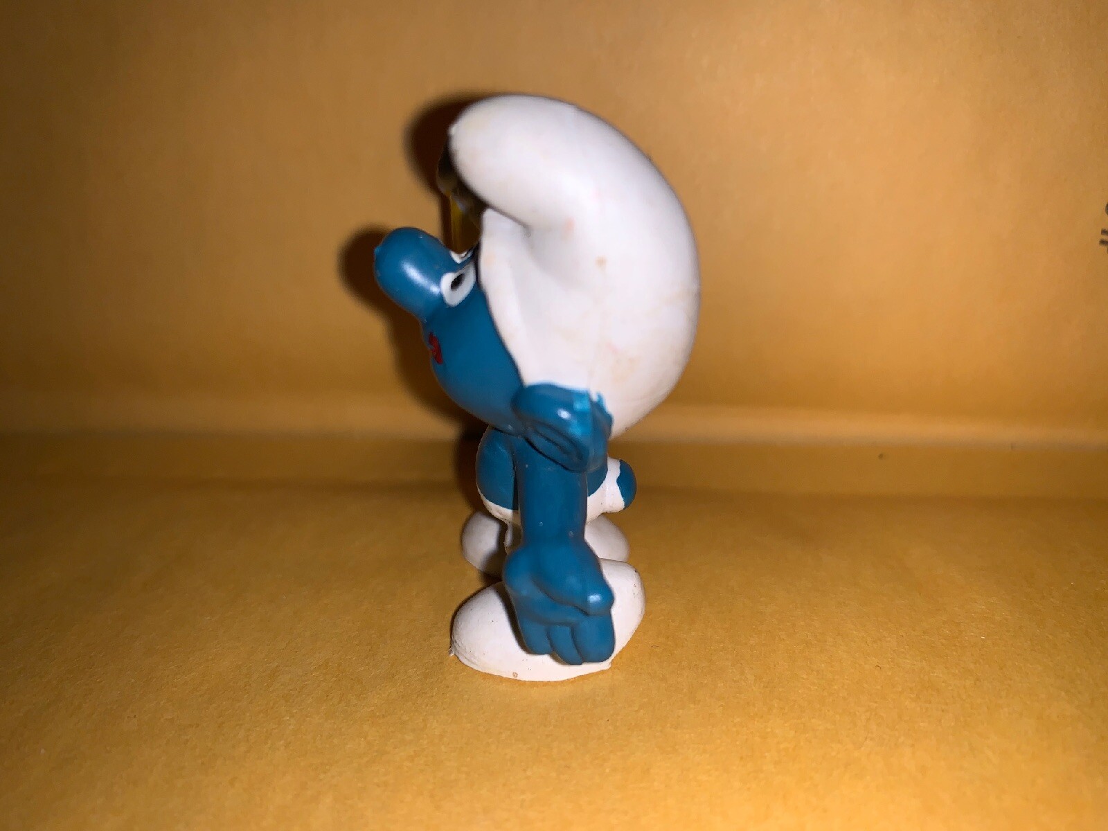 Smurf Beer Drinking Smurf Glass Mug Vintage Figure 1975 PVC Figurine ...