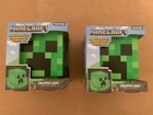 2 NEW Minecraft Creeper Light w Sound Table Desk Lamp Night Light ...