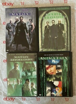 The Matrix Trilogy (DVD Custom Triple Feature) Keanu Reeves + Animatrix ...