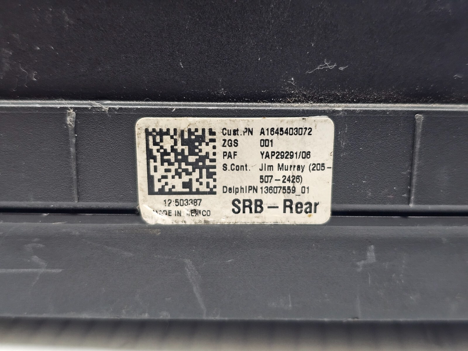 Mercedes Benz GL450 2008 Rear Relay SAM Fuse Box Module 1645403072 Used ...