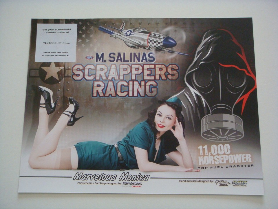 Mike Salinas ~ 2019 SCRAPPERS RACING / U.S. SCRAPPERS NHRA Handout | eBay